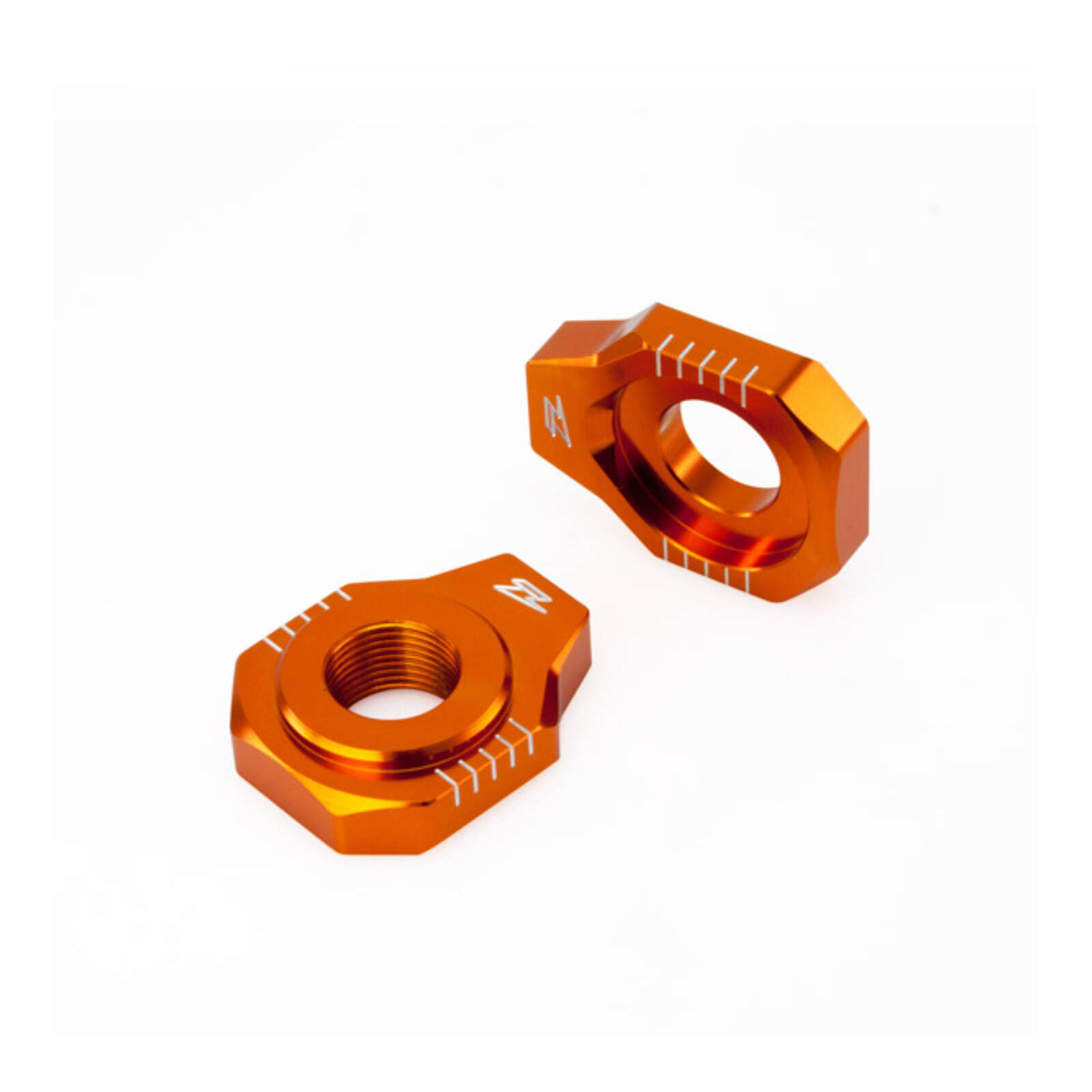 Zeta Rear Axle Block KTM SX/SXF- '12, 85SX,EXC Orange — Bike Torque