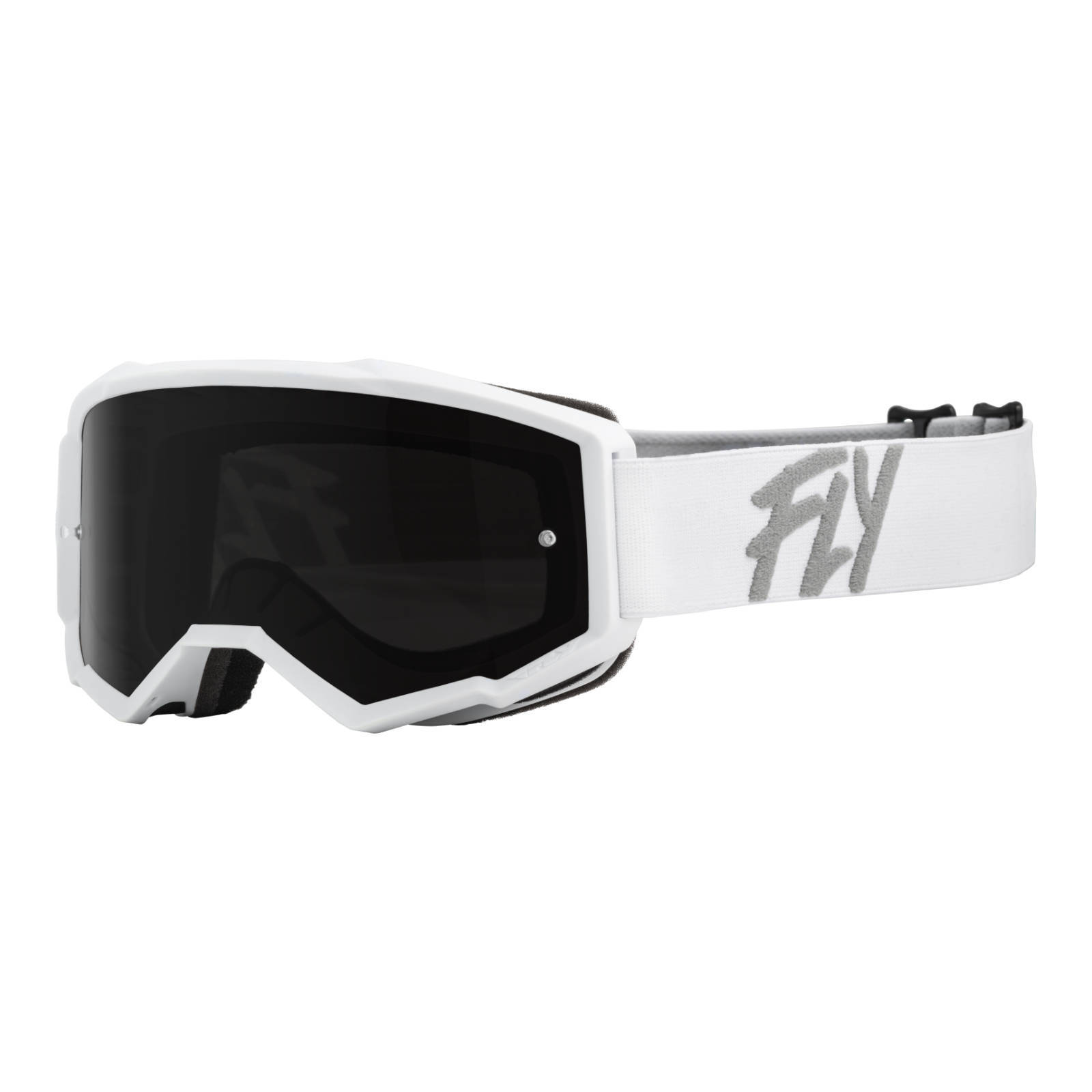 FLY Racing 2024 Youth Zone Goggle - White with Dark Smoke Lens — Bike ...