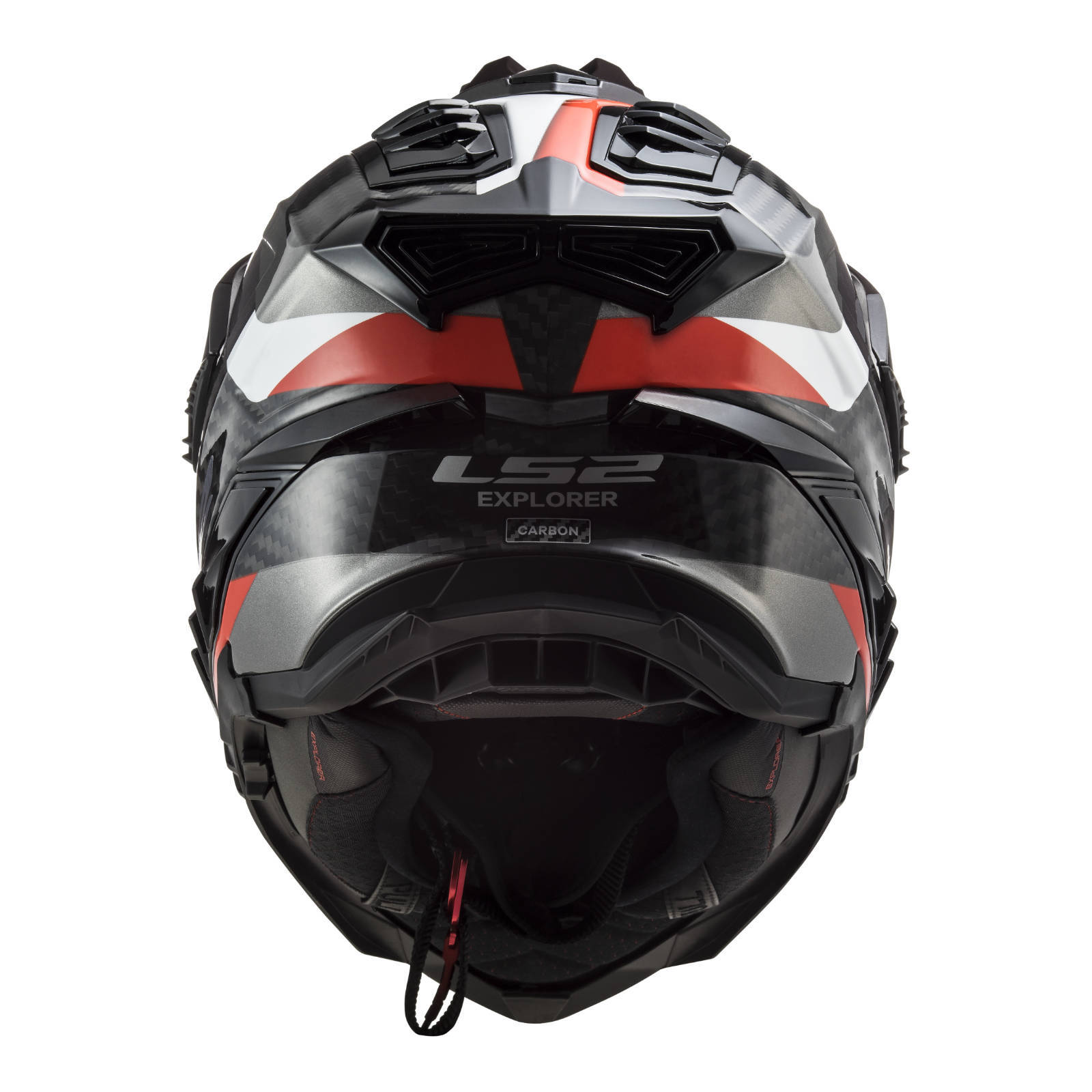 LS2 MX701 Explorer Carbon Frontier Helmet - Titanium / Red – LS2 ...