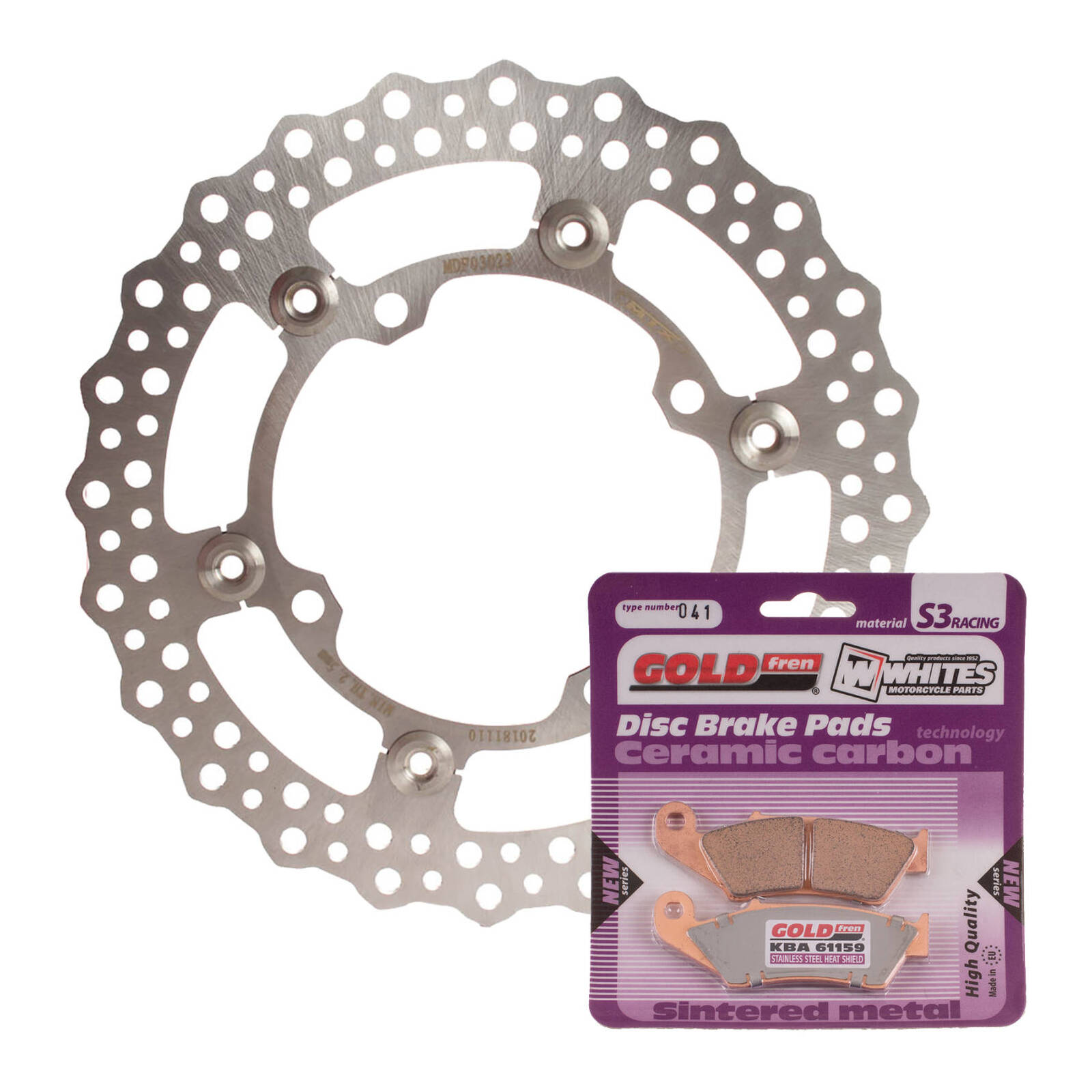 BRAKE DISC & PAD FRONT KIT - KAW KLX450R 08-20 - WAVE — Bike Torque