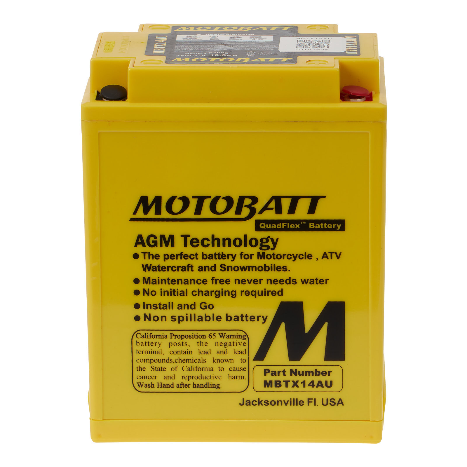 Motobatt Battery Quadflex AGM - MBTX14AU from Moto1