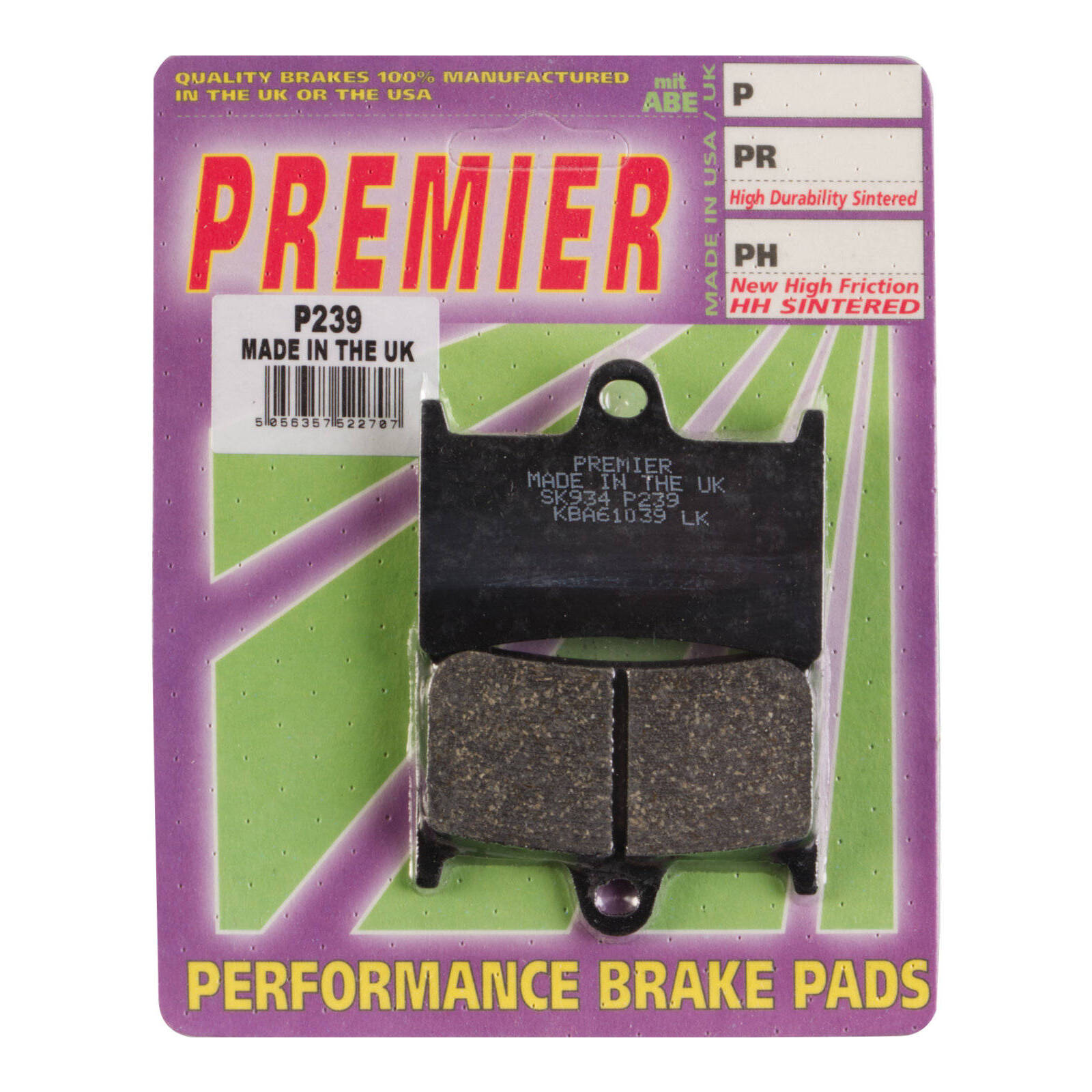 Premier Brake Pads - P Organic Standard — Bike Torque