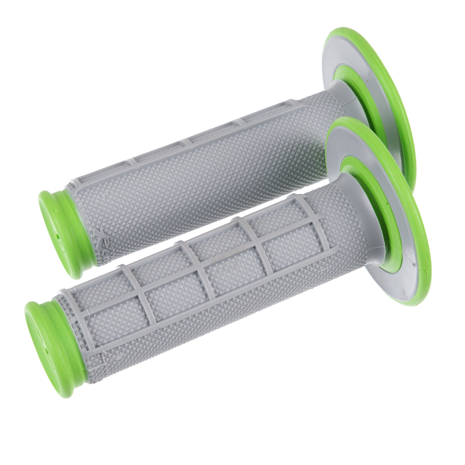 Renthal DL MX Dual Handlebar Grips Diamond / Waffle - Green — Bike Torque