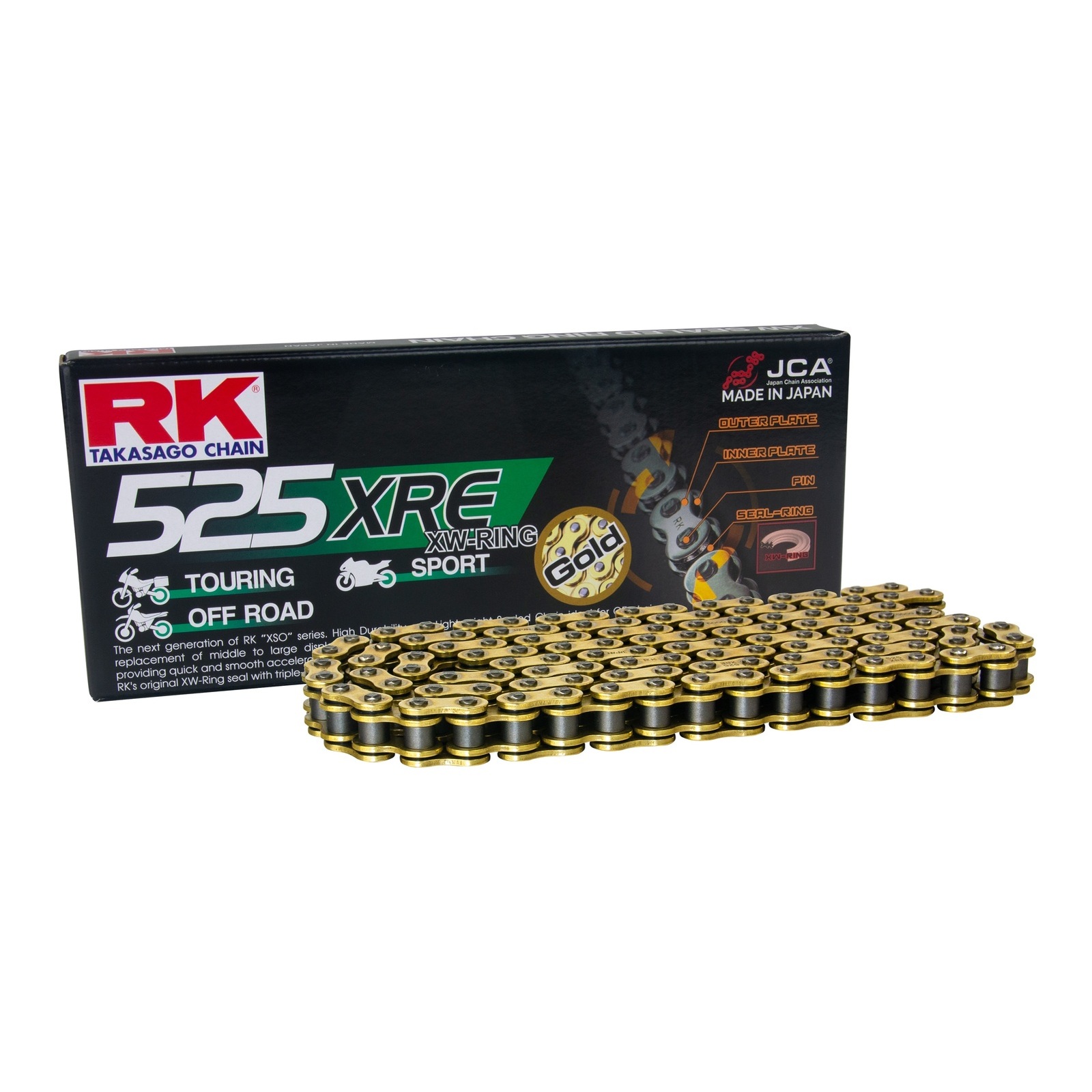 RK Chain GB525XRE x Gold XW-Ring – Moto1