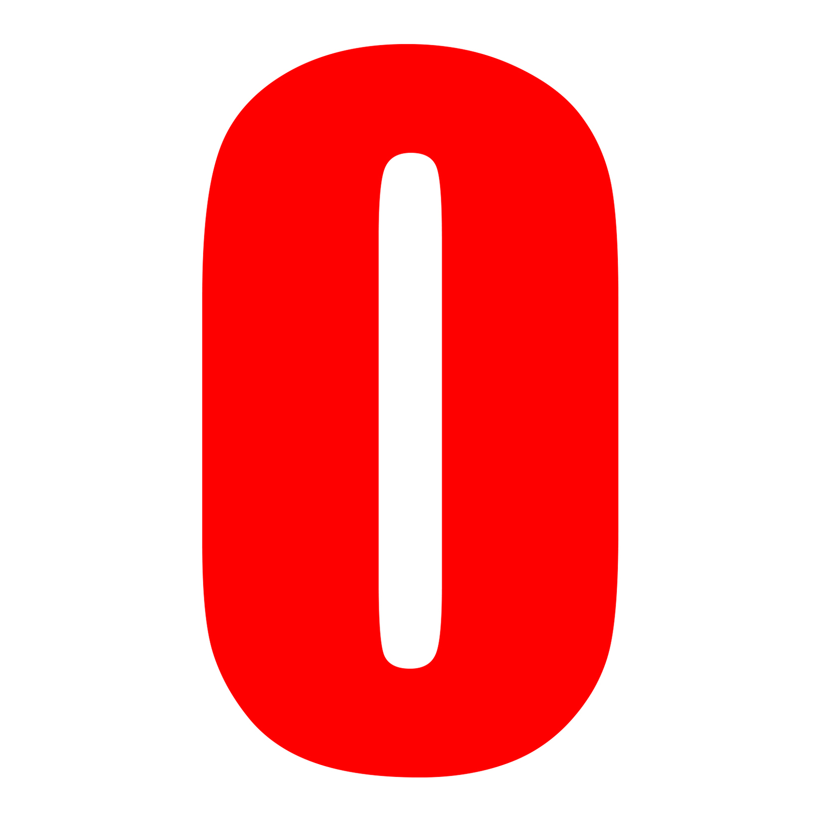 Whites Race Number - Red #0 (10 Pack)