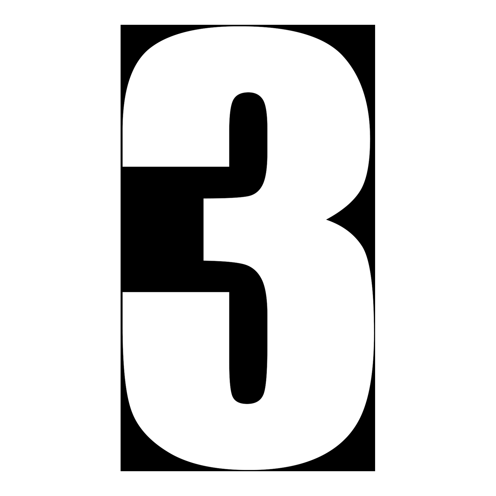 Whites Race Number - White #3 (10 Pack) – FORZA HUB