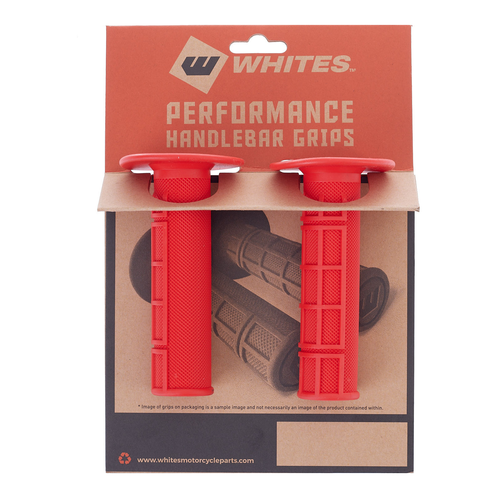 Whites MX Half Waffle Grip - Red — Bike Torque